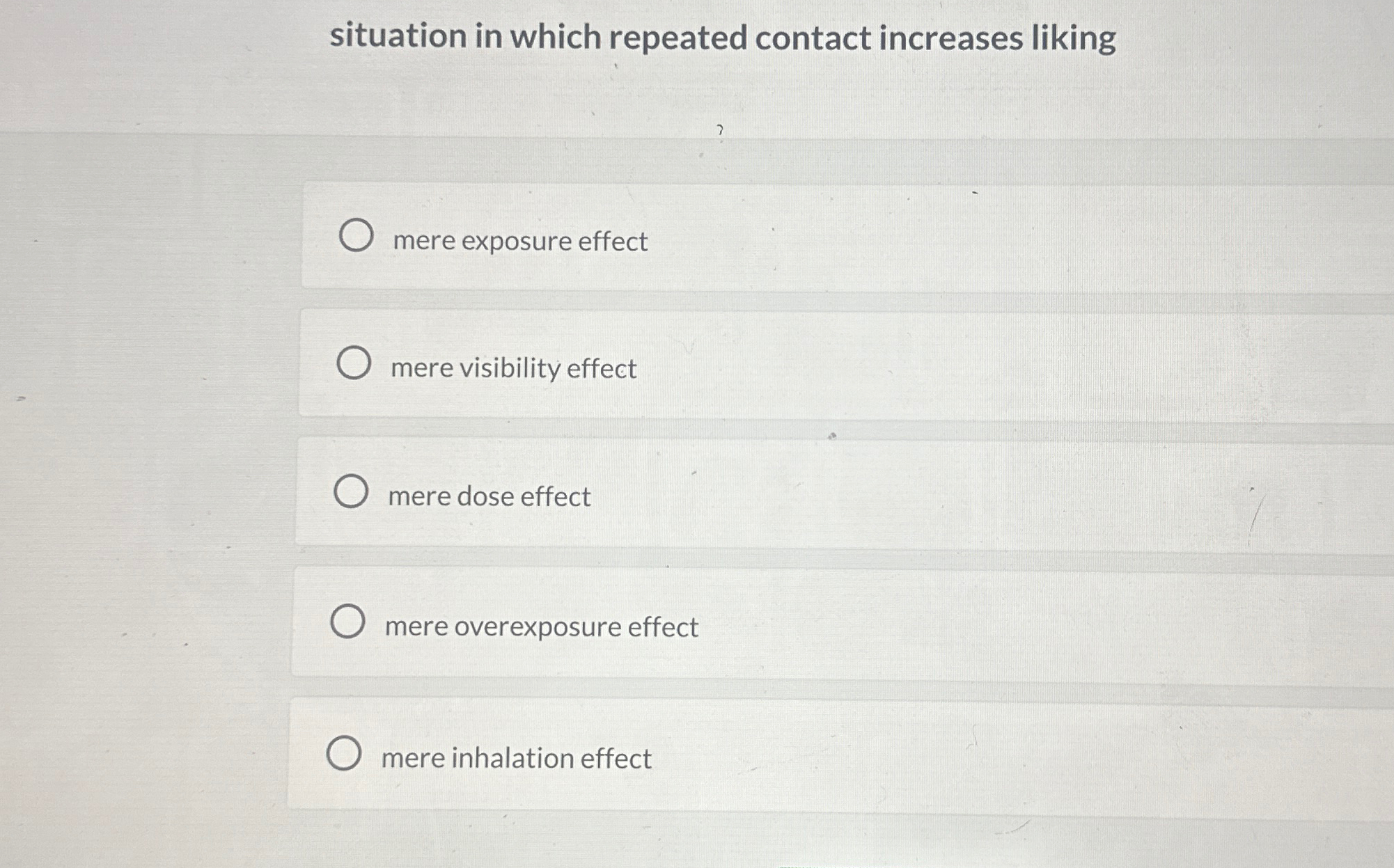 Solved situation in which repeated contact increases | Chegg.com