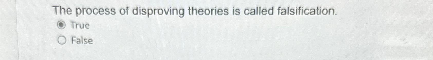 Solved The process of disproving theories is called | Chegg.com