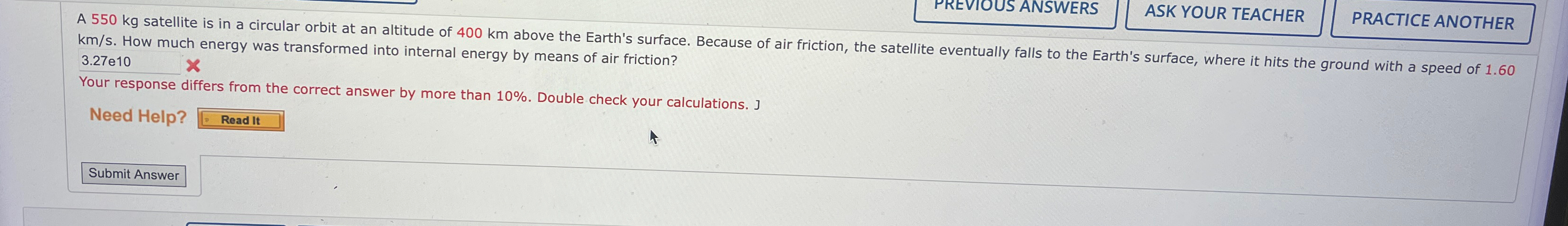 Solved PREVIOUS ANSWERSASK YOUR TEACHERPRACTICE ANOTHERkms. | Chegg.com