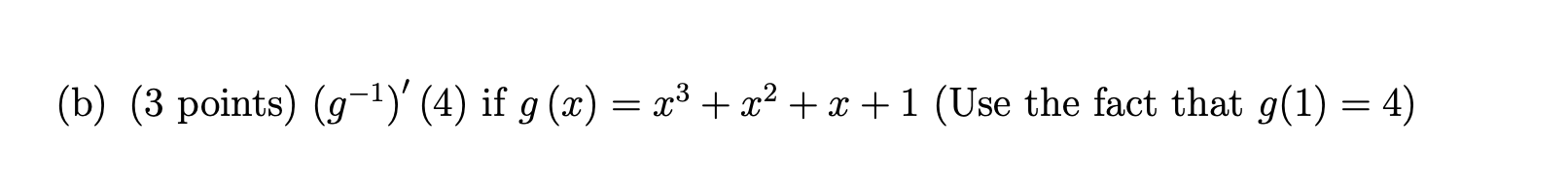 Solved Compute Using The Inverse Function Theorem B 3