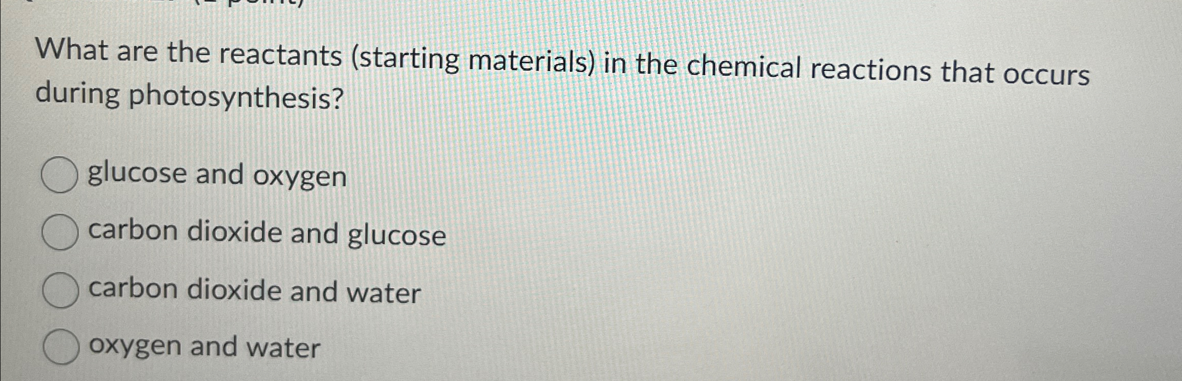 Solved What are the reactants (starting materials) ﻿in the | Chegg.com