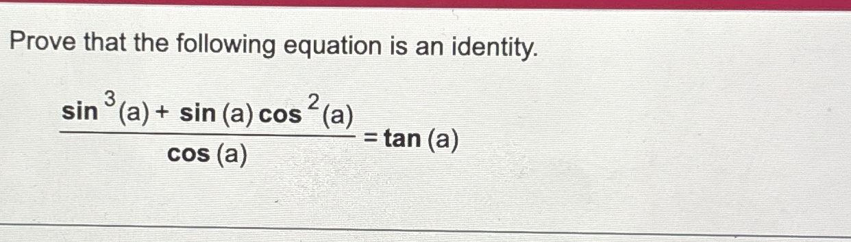 Solved Prove that the following equation is an | Chegg.com