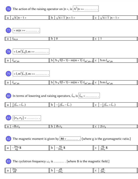 Solved 6 The action of the raising operator on In>, is Alin | Chegg.com