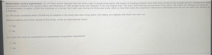 Solved Observation versus experiment. A LA Times | Chegg.com