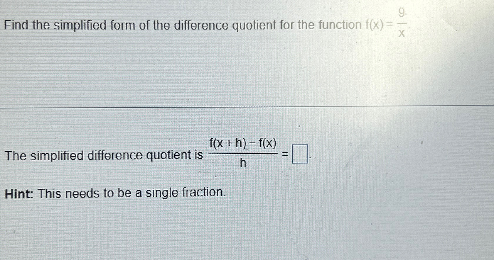 Solved Find the simplified form of the difference quotient | Chegg.com