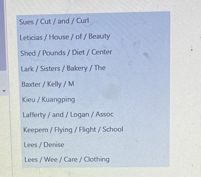 Solved Arrange the names coded in the appropriate order, | Chegg.com