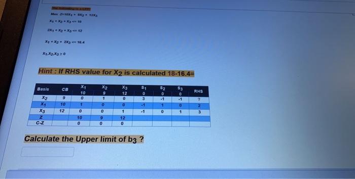 Solved Question 8 The Following Is A Lpp Max Z 10x1 9x2