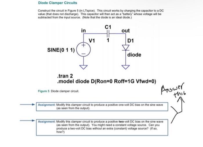 Solved Construct the circuit in Figure 5 (in LTspice). This | Chegg.com