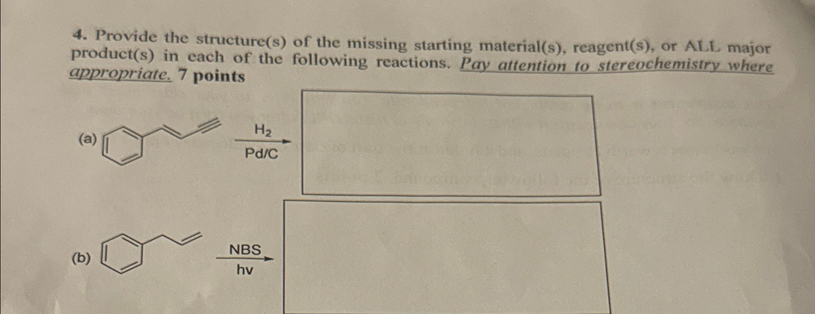 Solved Provide the structure(s) ﻿of the missing starting | Chegg.com