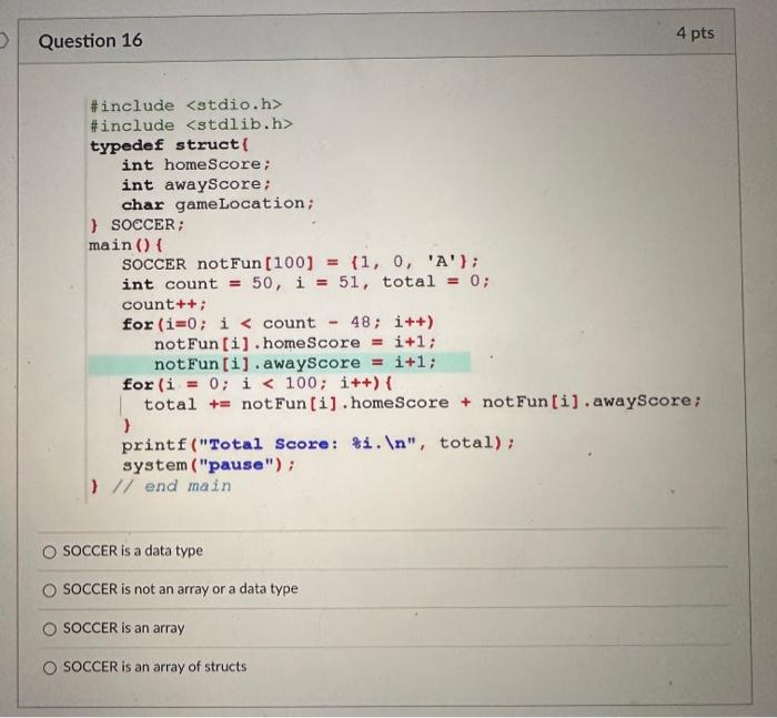 Solved // What is the value of total before the | Chegg.com