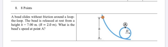 Solved 8. 8 Points A bead slides without friction around a | Chegg.com
