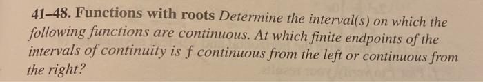 Solved 41 48 Functions With Roots Determine The Interval S