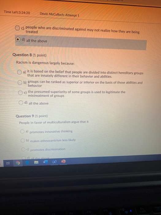 Solved Time Left:3:24:20 Devin McCulloch: Attempt 1 c) | Chegg.com