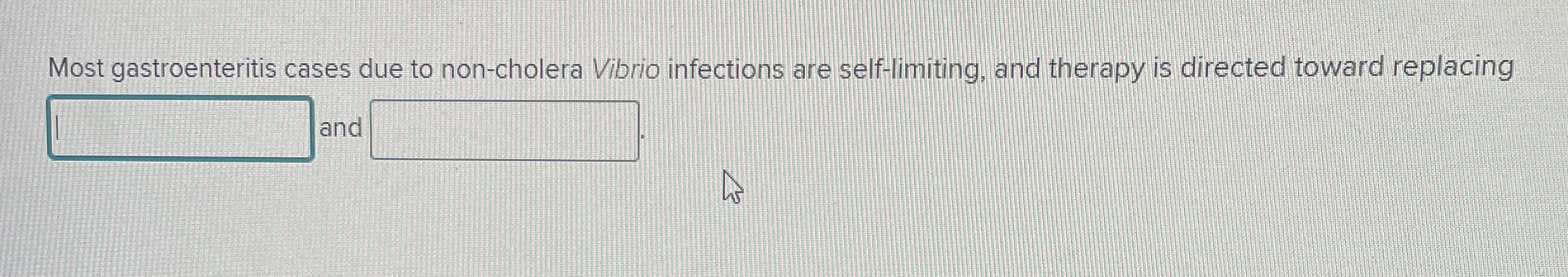 Solved Most gastroenteritis cases due to non-cholera Vibrio | Chegg.com