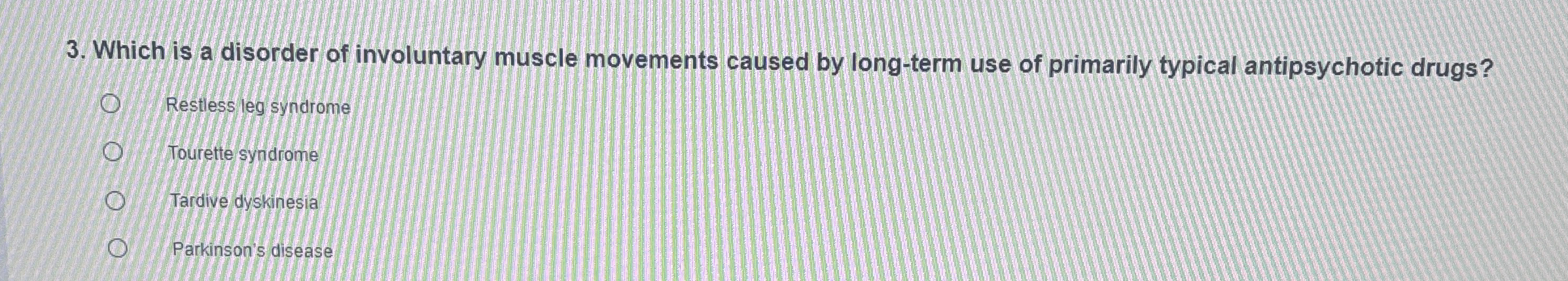 Solved Which is a disorder of involuntary muscle movements | Chegg.com