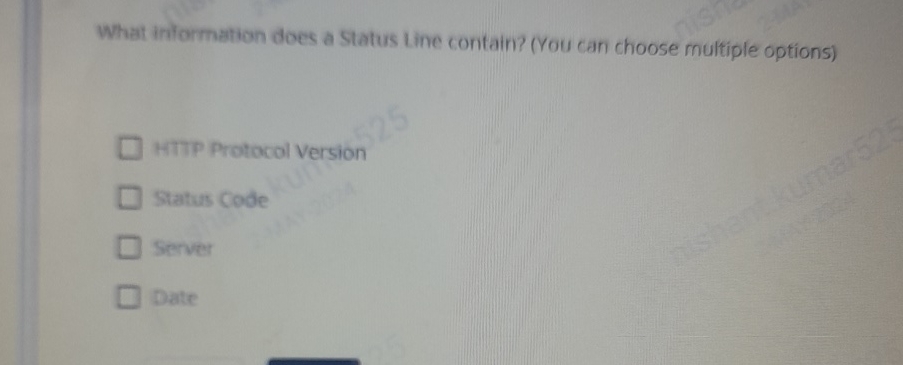 Solved What information does a Status Line contain? (You can | Chegg.com