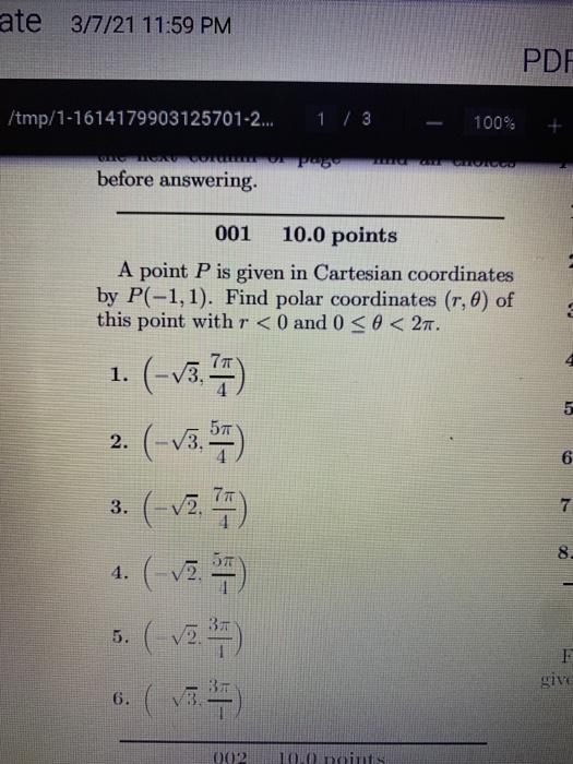 Solved ate 3/7/21 11:59 PM PDF /tmp/1-1614179903125701-2... | Chegg.com