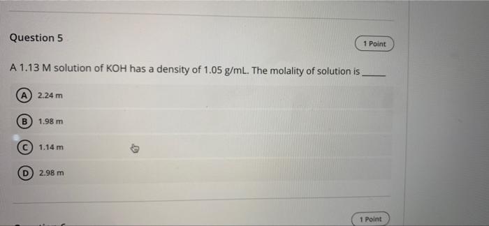 Solved х Question 3 1 Point The bottle labelled | Chegg.com