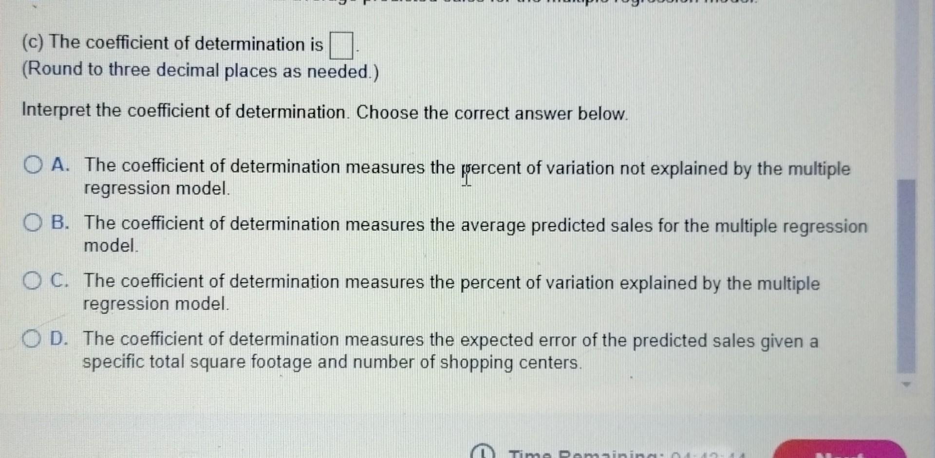 Solved Use technology to find (a) the multiple regression | Chegg.com
