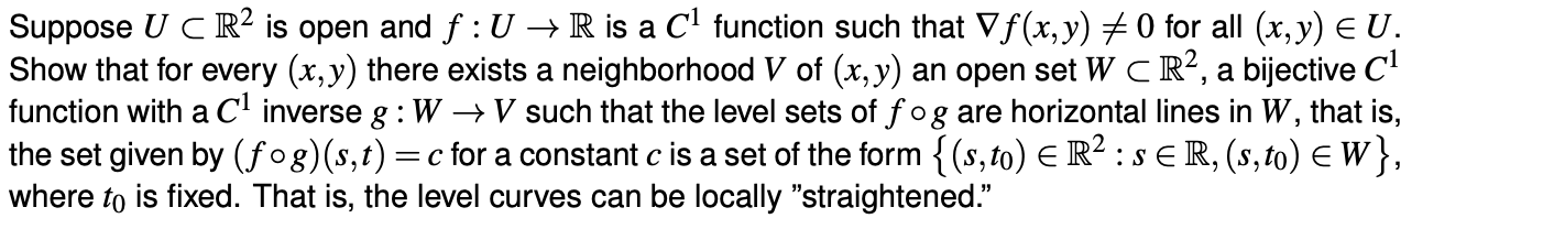 Solved Suppose UsubR2 ﻿is open and f:U→R ﻿is a C1 ﻿function | Chegg.com