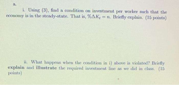 Solved Problem 2. Consider the basic Solow model that we | Chegg.com