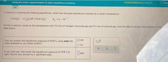 Solved Using the small x approximation to solve equilibrium | Chegg.com