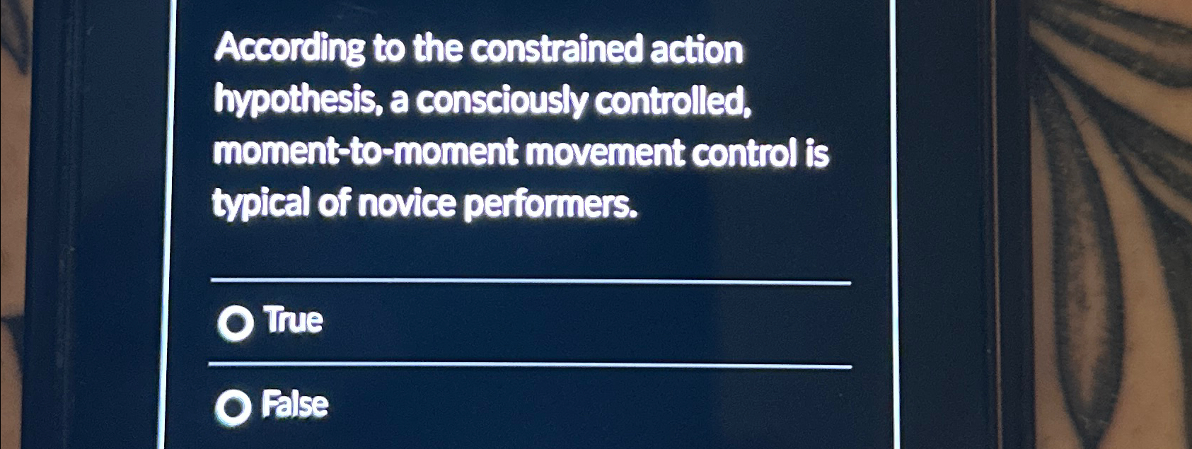 Solved According to the constrained action hypothesis, a | Chegg.com