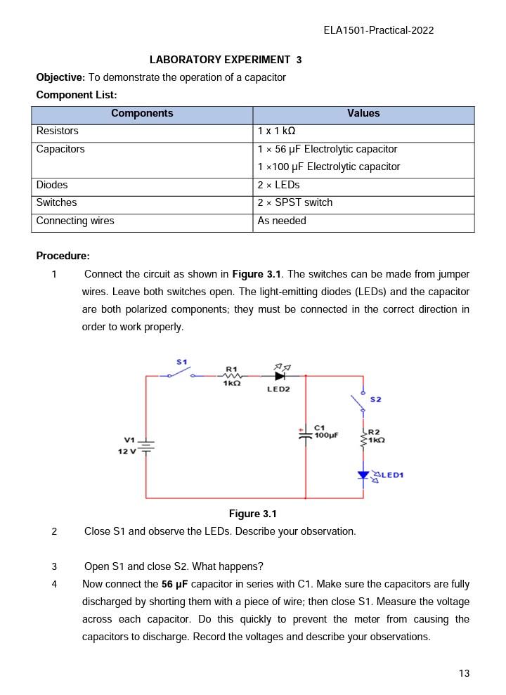 Solved LABORATORY EXPERIMENT 3 Objective: To demonstrate the | Chegg.com