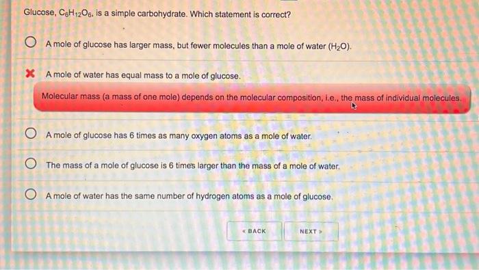 Solved Glucose, C6H12O6, is a simple carbohydrate. Which | Chegg.com