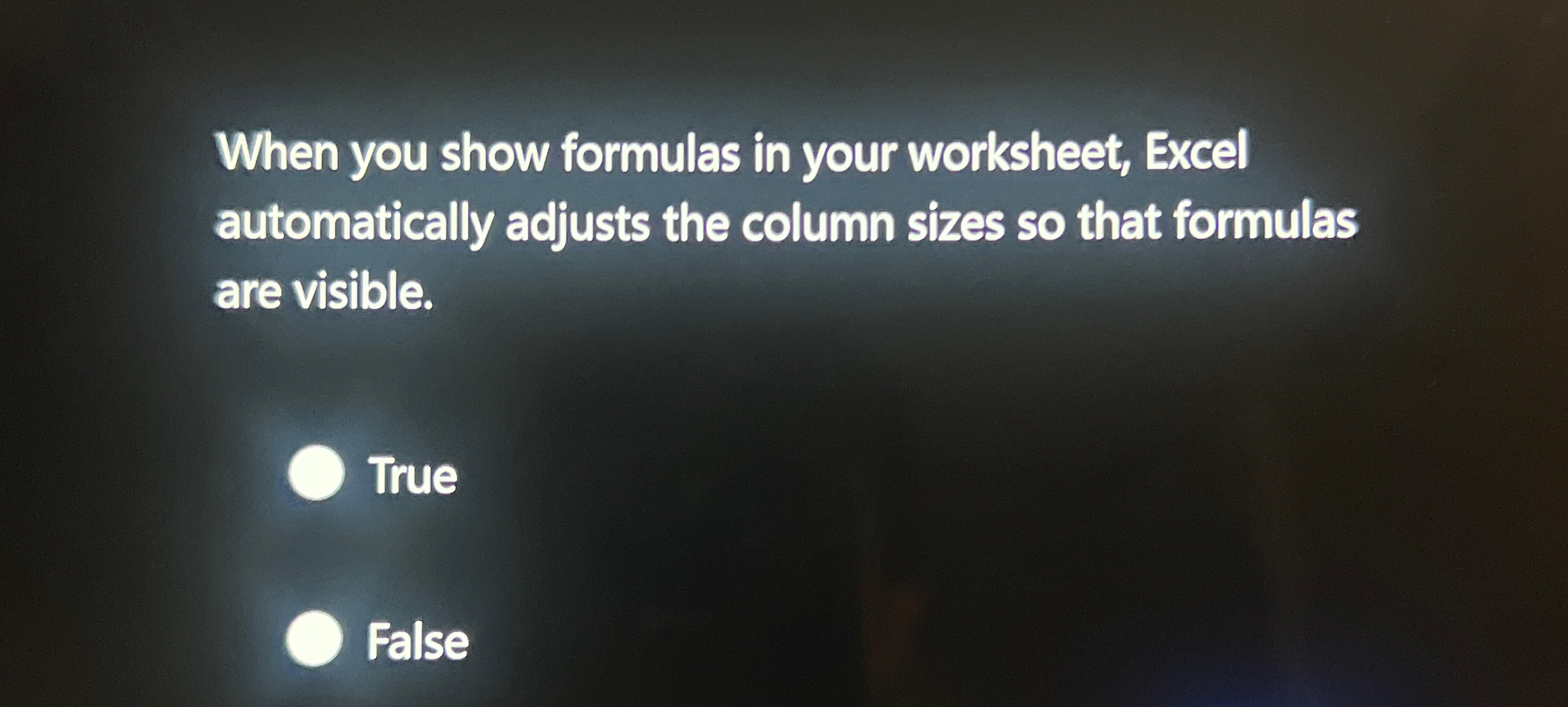 Solved When you show formulas in your worksheet, Excel | Chegg.com
