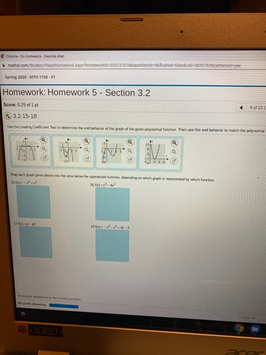 Solved Chrome-Do Homework-Devante Allen . mathat.com | Chegg.com