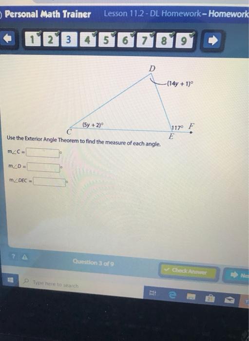 Solved Personal Math Trainer Lesson 11.2-DL Homework - | Chegg.com