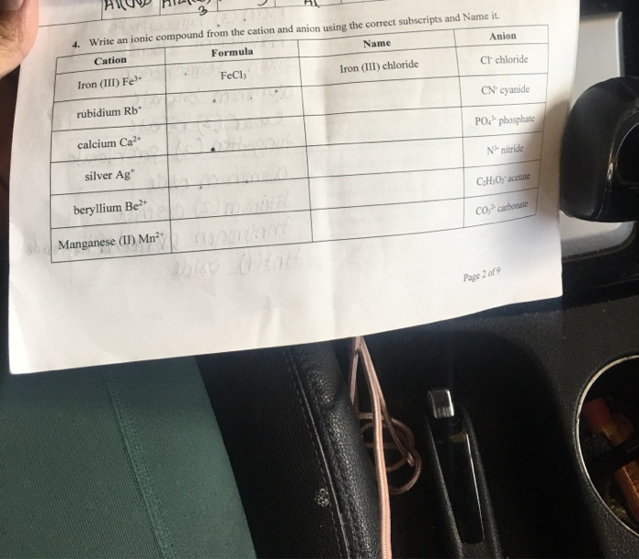 Solved 8. Complete the below table following the example | Chegg.com