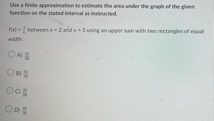 Solved Use a finite approximation to estimate the area under | Chegg.com