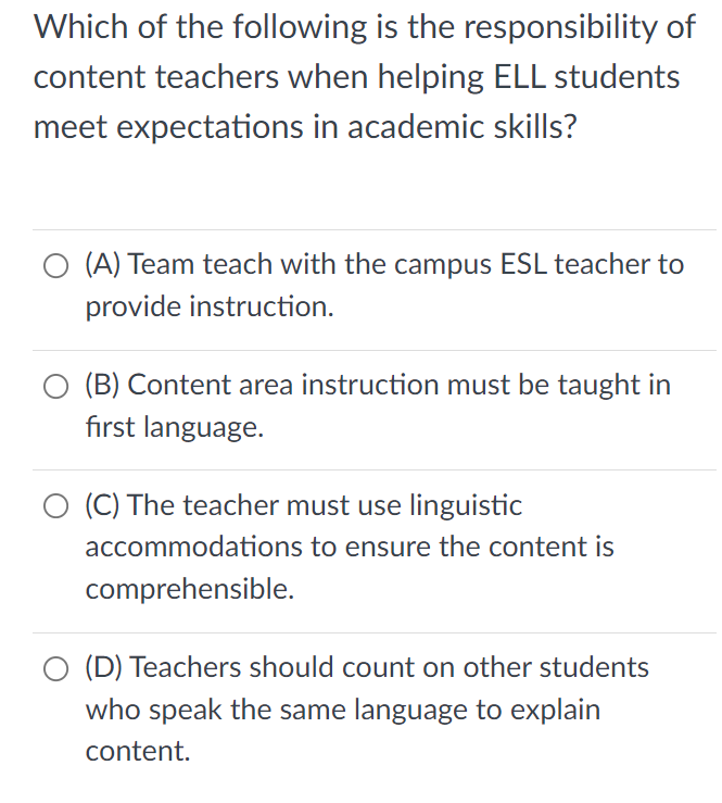 Solved Which of the following is the responsibility | Chegg.com