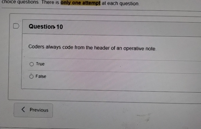 Solved choice questions. There is only one attempt at each | Chegg.com