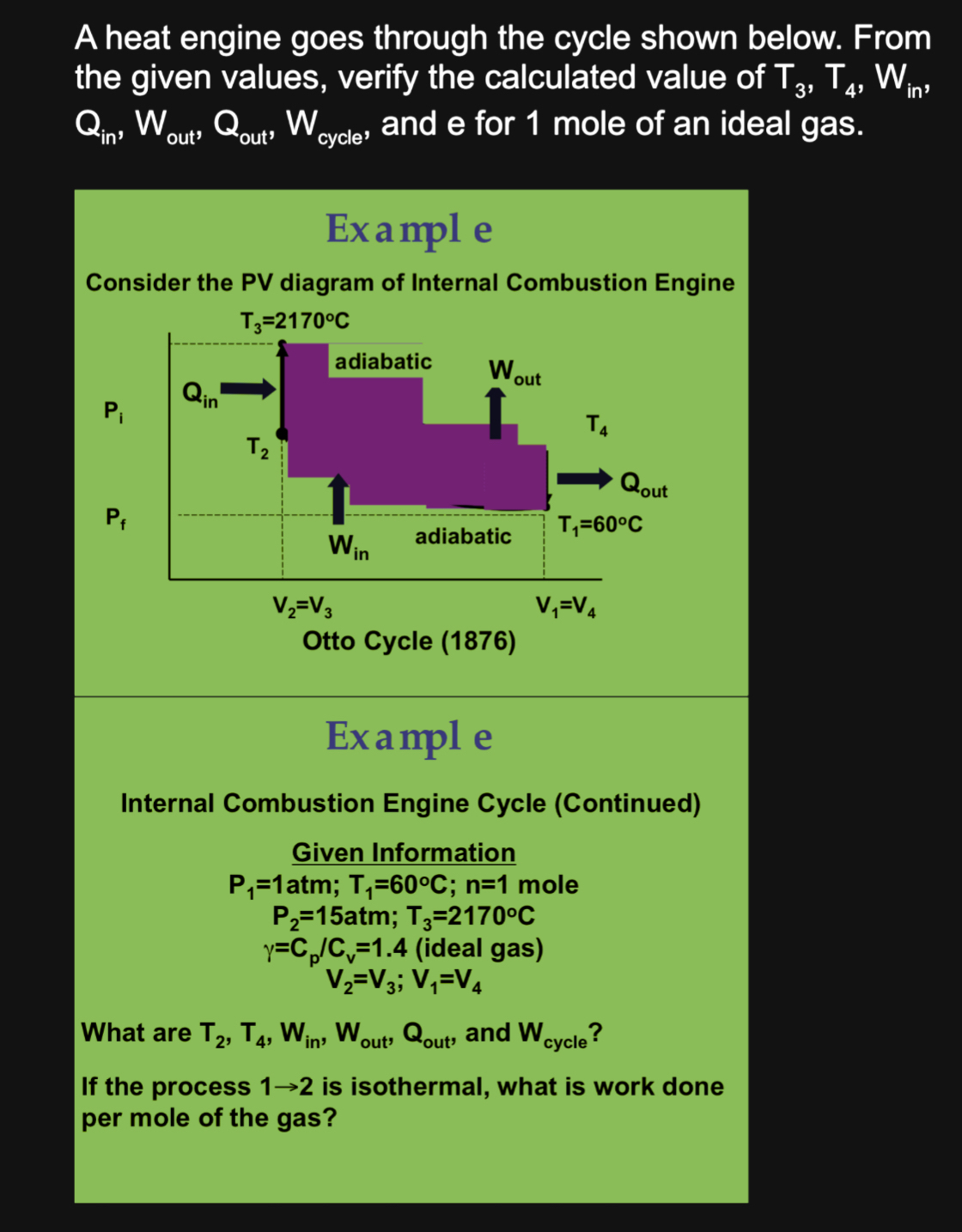 Solved A heat engine goes through the cycle shown below. | Chegg.com