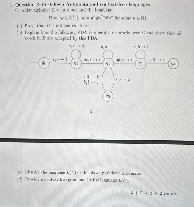 Solved Question 3-Pushdown Automata and context-free | Chegg.com