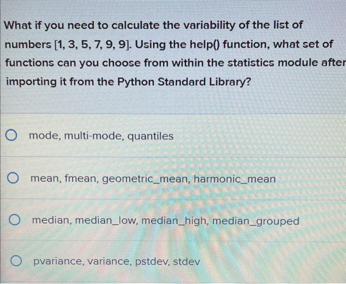 Solved What if you need to calculate the variability of the | Chegg.com