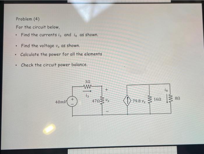 - Use KVL \& KCL to find vx,vy,i1,i2 and i3 as shown | Chegg.com