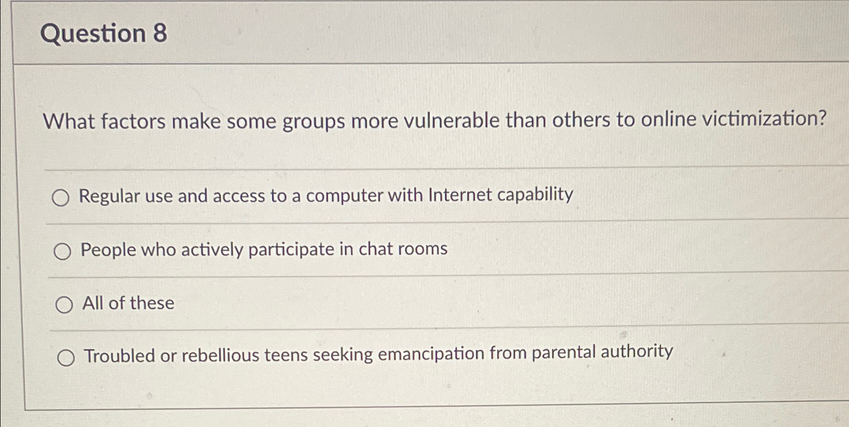Solved What factors make some groups more vulnerable than | Chegg.com