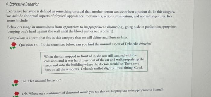 4. Expressive Behavior Expressive behavior is defined | Chegg.com