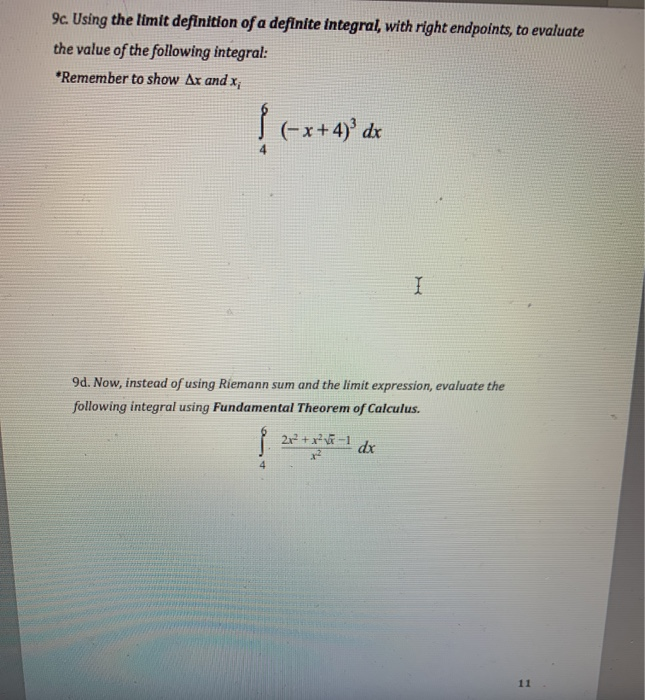 Solved 9.(11 points) 90. Evaluate the Riemann sum for f(x) = | Chegg.com | Chegg.com