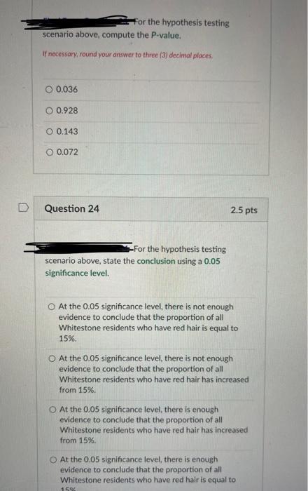 Solved Use the following scenario to answer Questions 22, | Chegg.com