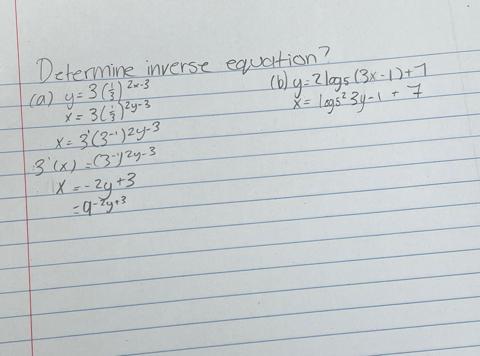Solved Determine inverse | Chegg.com