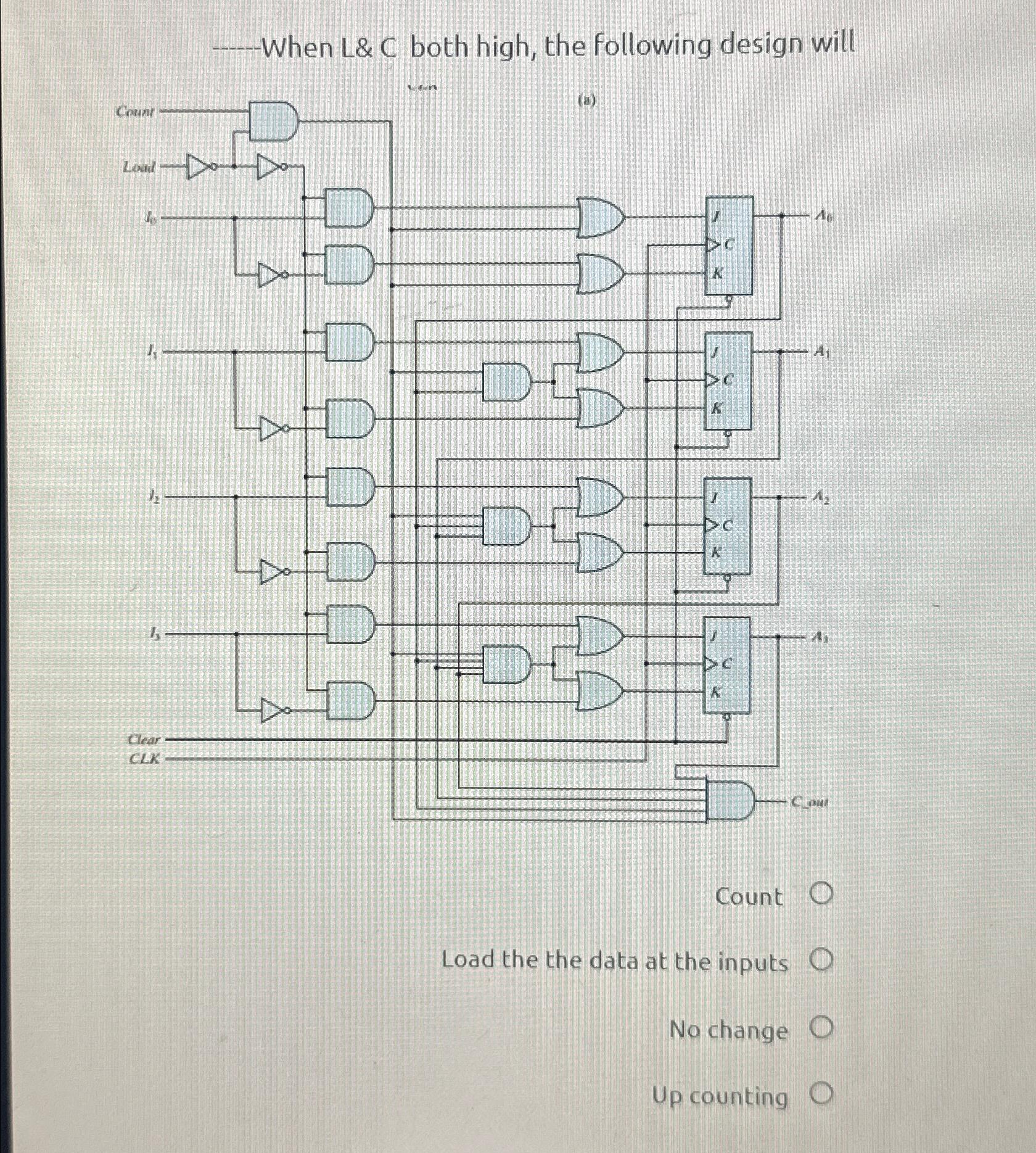 Solved -..--When L&C both high, the following design | Chegg.com