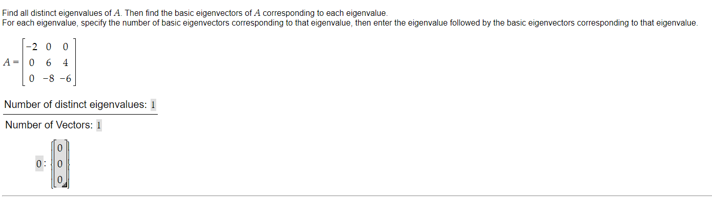 Solved Find all distinct eigenvalues of A. ﻿Then find the | Chegg.com