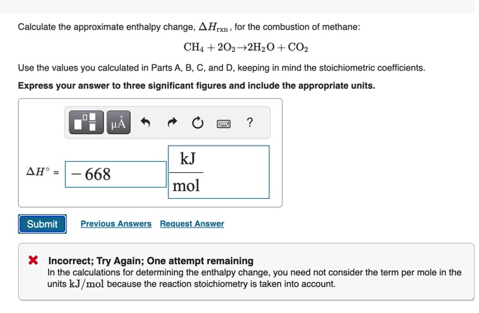 Solved Calculate the approximate enthalpy change, ΔHrxn, | Chegg.com