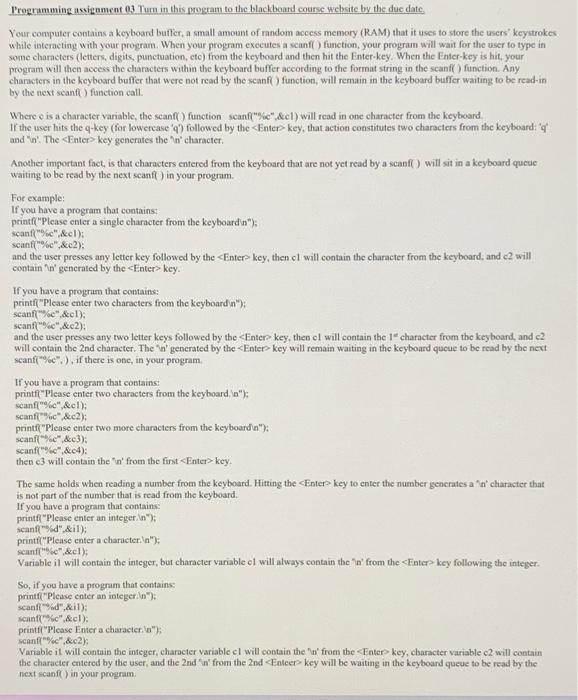 Solved Programming assignment 03 Tum in this mogram to the | Chegg.com