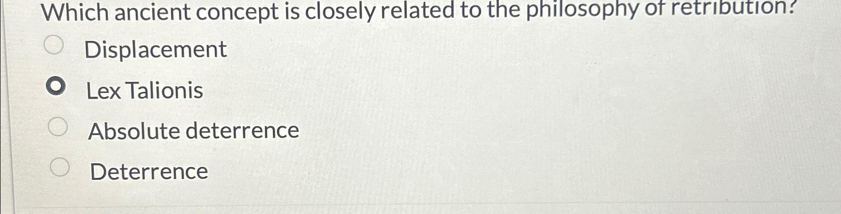 Solved Which ancient concept is closely related to the | Chegg.com